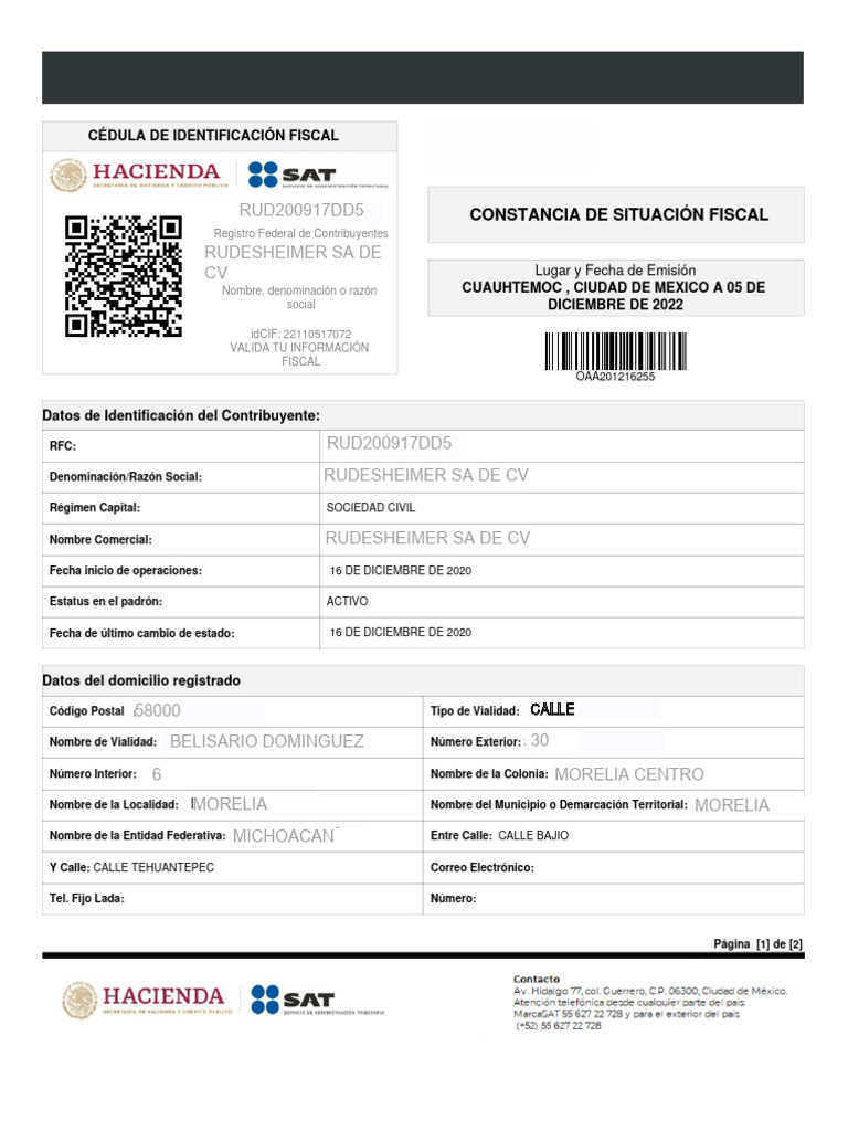 D0497296 RFC | PDF | México | Gobierno