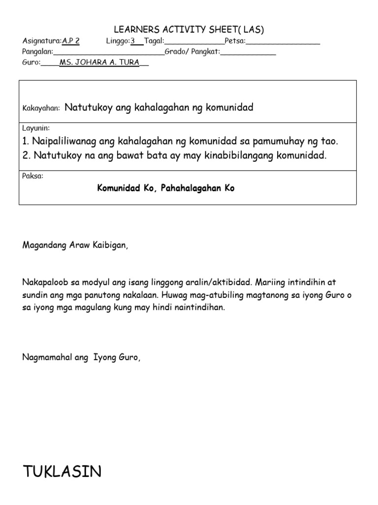 ARALING PANLIPUNAN Quarter 1, Week 3 - Copy | PDF ARALING PANLIPUNAN Quarter 1, Week 3 - Copy | PDF