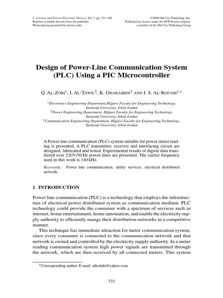 PLC System Design with PIC Microcontroller | PDF