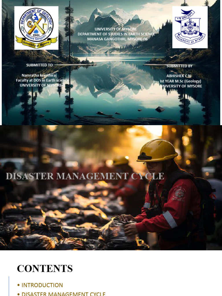Disaster Management Cycle by Abhishek C N | PDF | Emergency Management ...