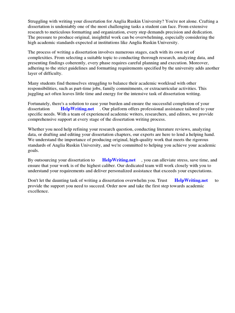 Dissertation Anglia Ruskin University | PDF | Postgraduate Education ...