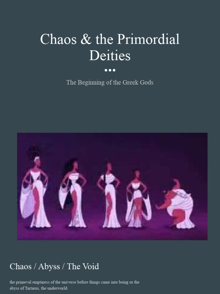 Chaos & The Primordial Deities | PDF | Greek Deities | Comparative ...