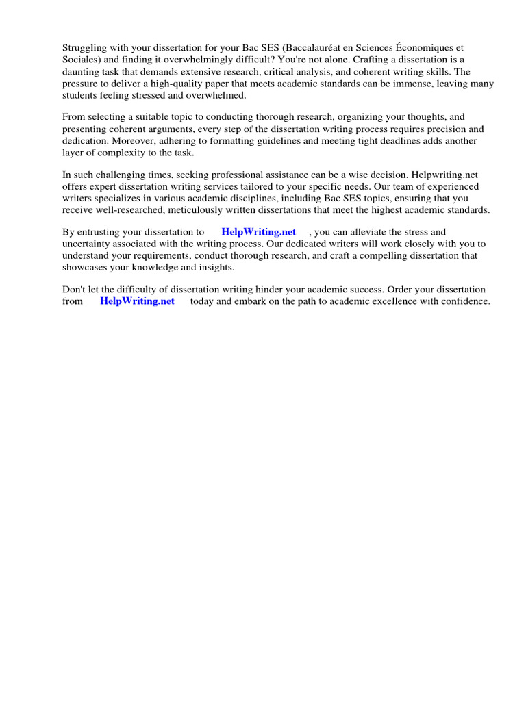 Sujet de Dissertation Bac Ses | PDF | Thesis