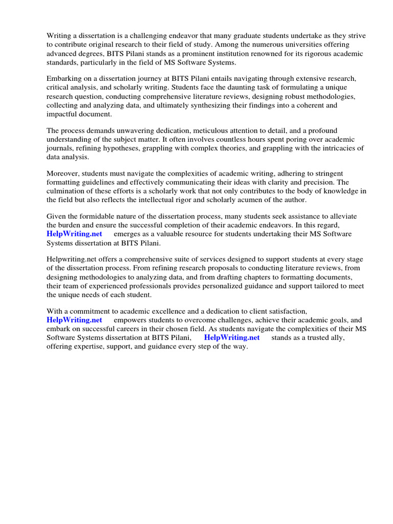 Bits Pilani Ms Software Systems Dissertation | PDF | Databases | Data