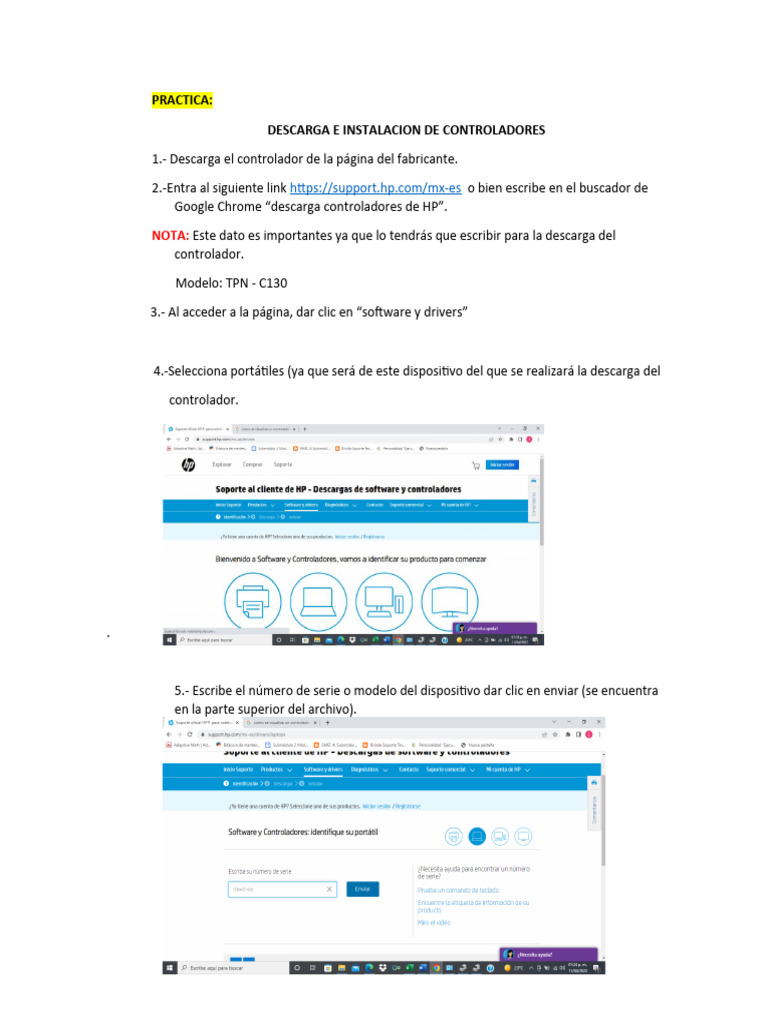 PRACTICA-INSTALACION DE Controladores | PDF