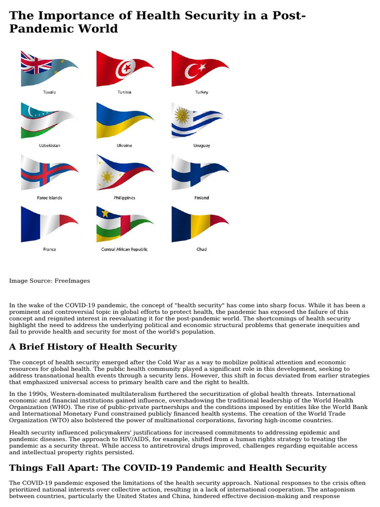 How Covid 19 Compels Countries Think For Health Securities | PDF ...