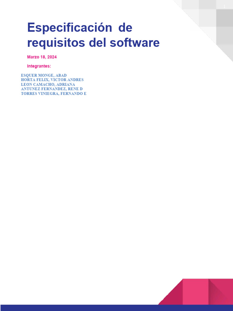 Especificación de Requisitos Del Software | Descargar gratis PDF | Caso ...