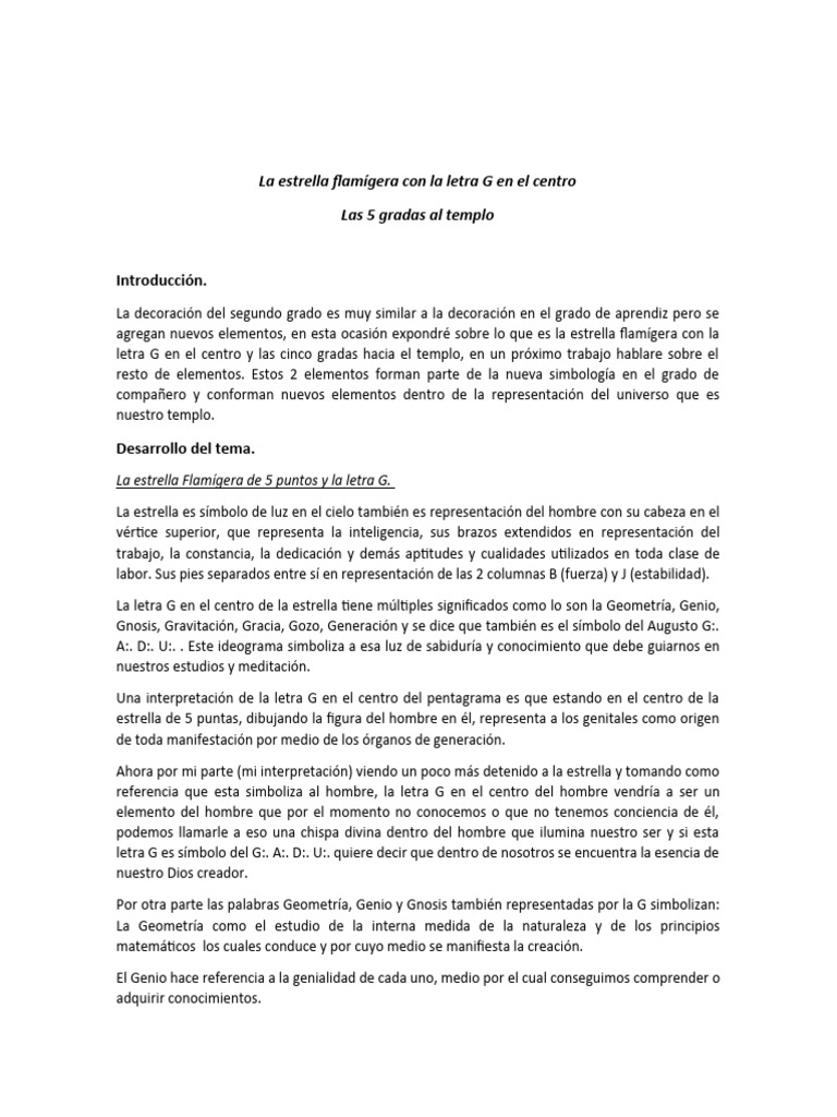 Estrella Flamígera y 5 Gradas Masónicas | PDF | Amor | Color