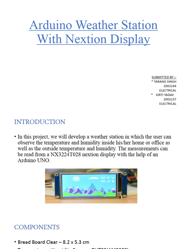 Arduino Weather Station Guide | PDF | Technology & Engineering