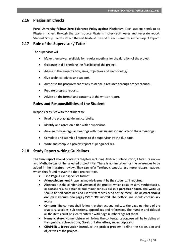 Project Report Guidelines | PDF