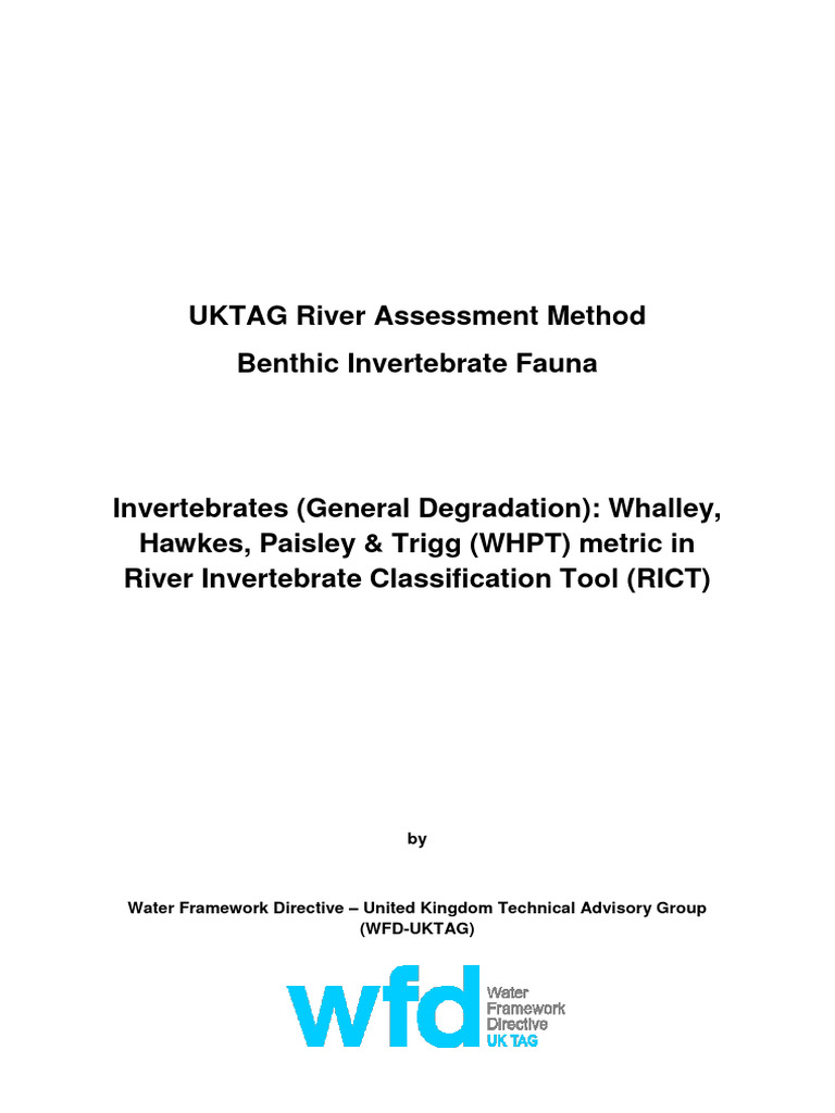 River Invertebrates WHPT UKTAG Method Statement | PDF | Sampling ...