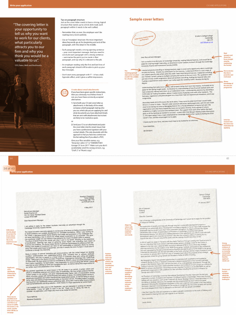 Cambridge Cover Letter | PDF