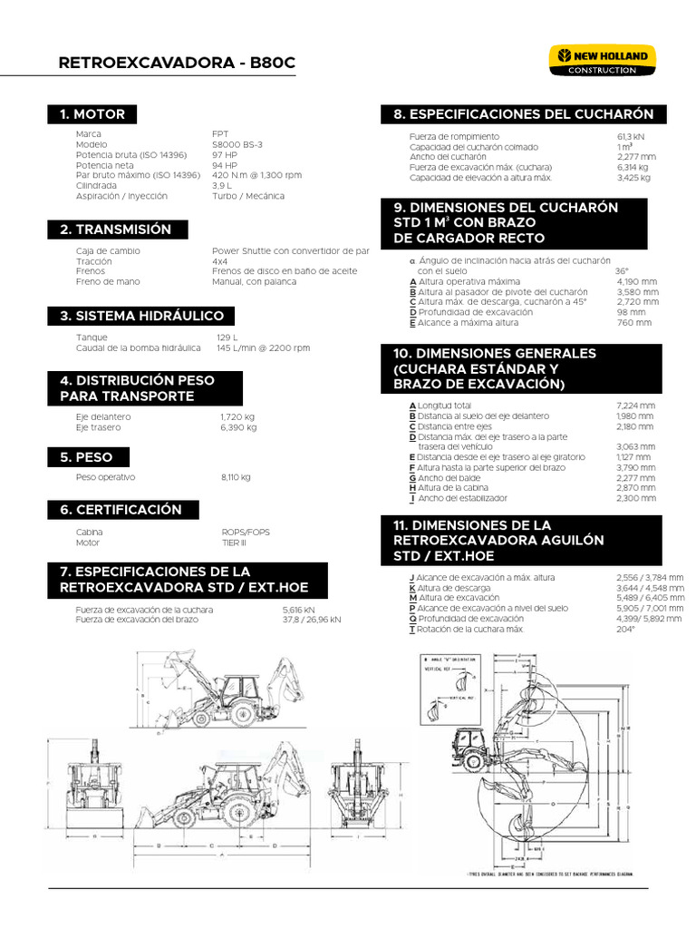 Folleto B80C | PDF | Eje | Vehículos