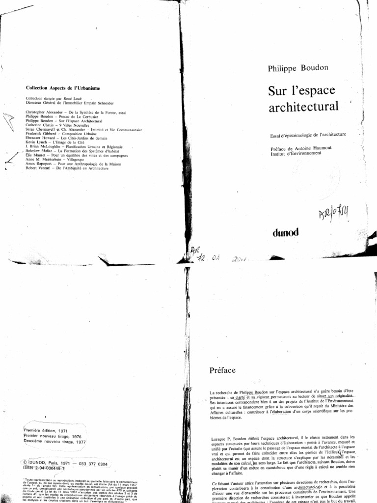Sur L Espace Architectural. (Philippe Boudon Etc.) (Z-Library) | PDF