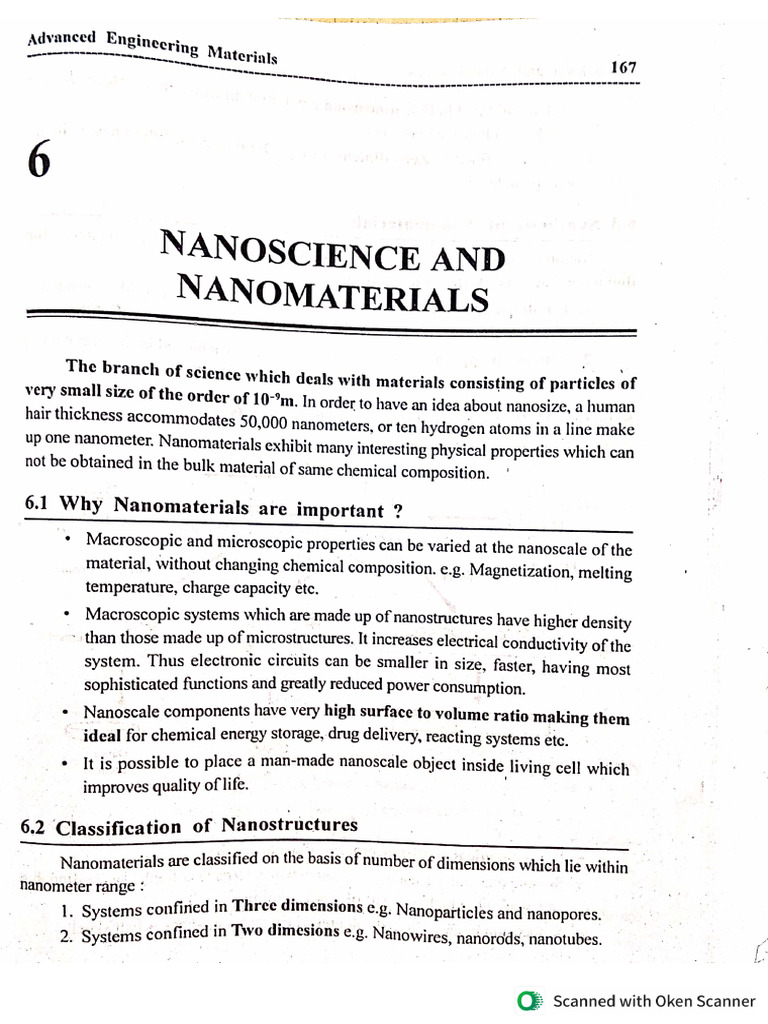 Nanoscience and Nano Materials | PDF