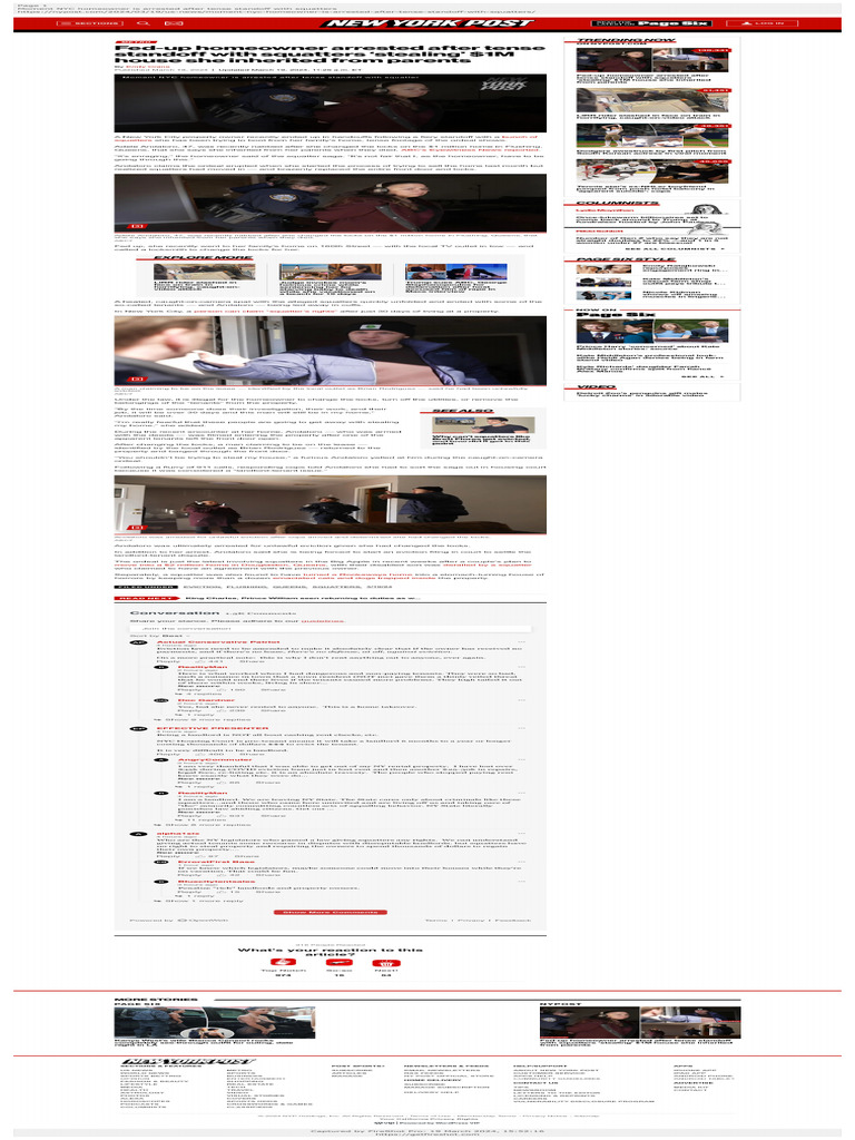 Moment NYC Homeowner Is Arrested After Tense Standoff With Squatters | PDF | Eviction | Landlord