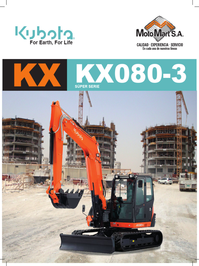 Kubota KX080-3 | PDF | Movimiento (física) | Mecanica clasica