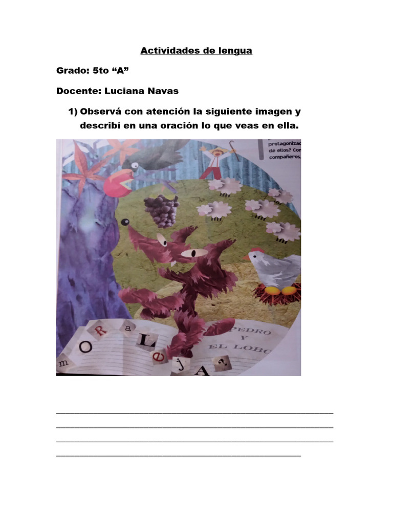 Secuencia Fabula Lengua | PDF | Fábula