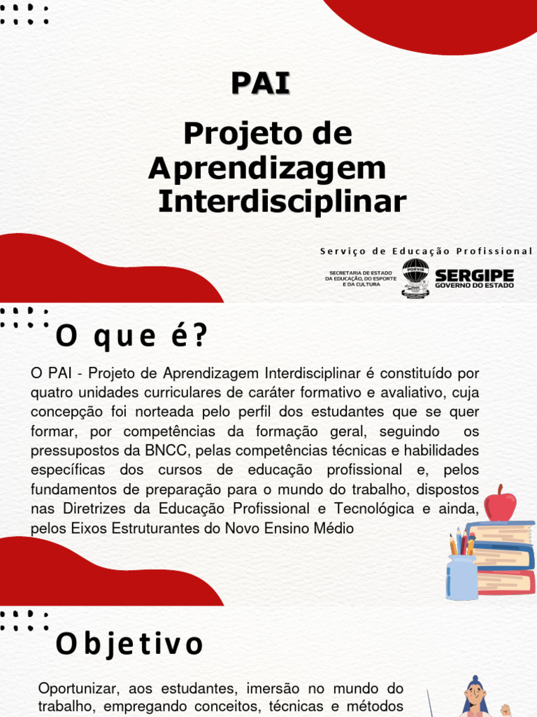 Projeto de Aprendizagem Interdisciplinar PPT 08.22 | PDF | Desenvolvimento profissional ...