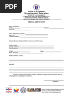 CS Form No. 211 Revised 2025 - Medical Certificate | PDF | Health Care ...