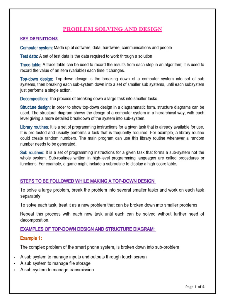 Problem Solving and Design | PDF | Computer Programming | Computer Program