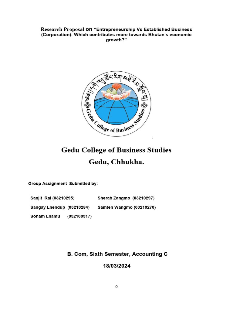 Final Research Proposal 2024 | Download Free PDF | Entrepreneurship ...