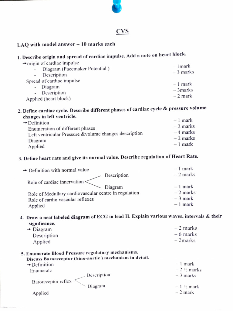 Commonly Asked Ques of Cvs | PDF | Heart | Shock (Circulatory)