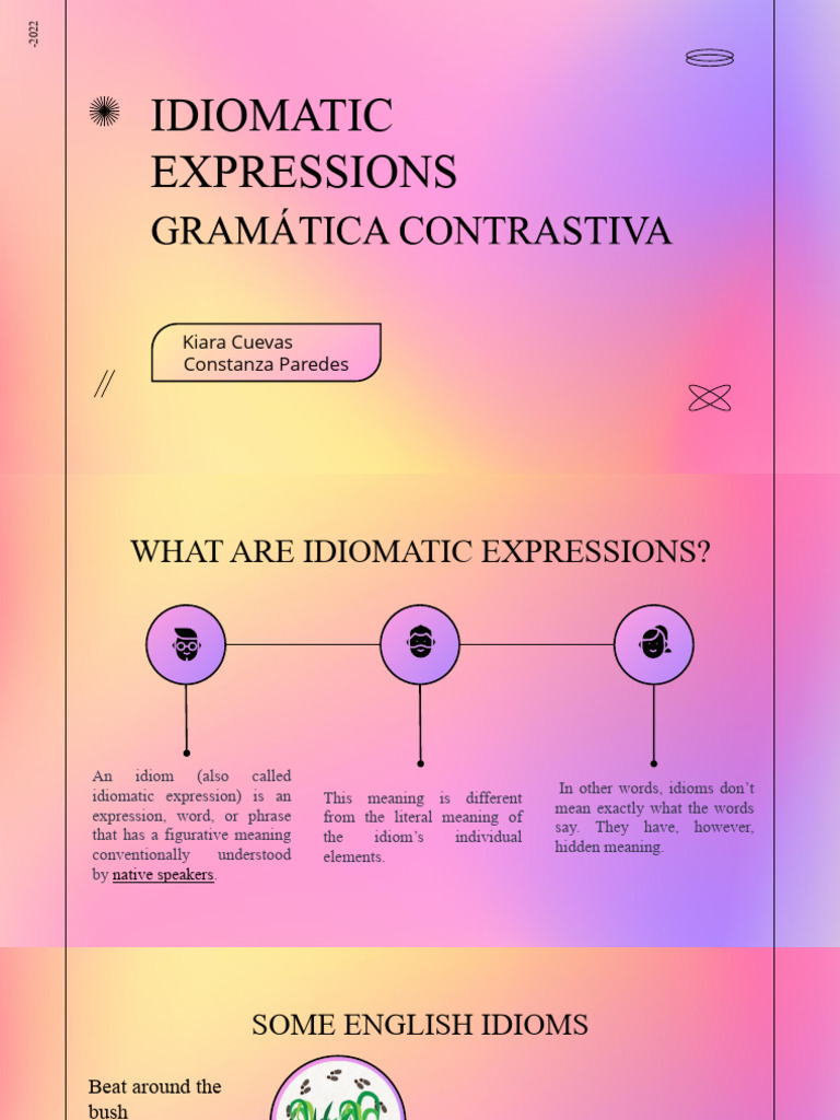 Understanding Idiomatic Expressions | PDF | Idiom | English Language