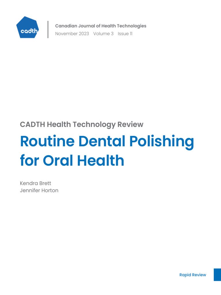 Routine Dental Polishing For Oral Health | PDF | Periodontology | Oral ...