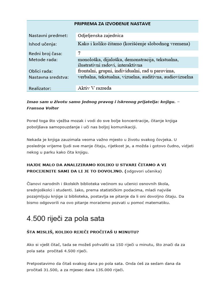 Cas Oz Kako I Koliko C48ditamo | PDF