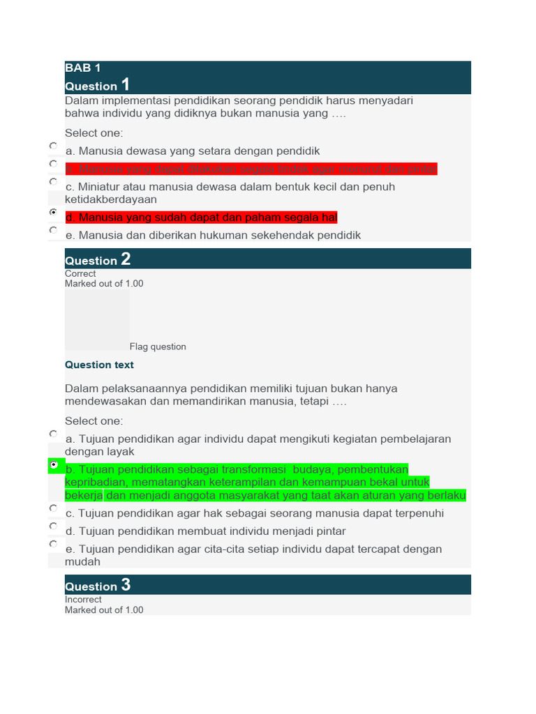 Kuis LMS Bab 1 2 Dan 6 | PDF | Karier & Perkembangan