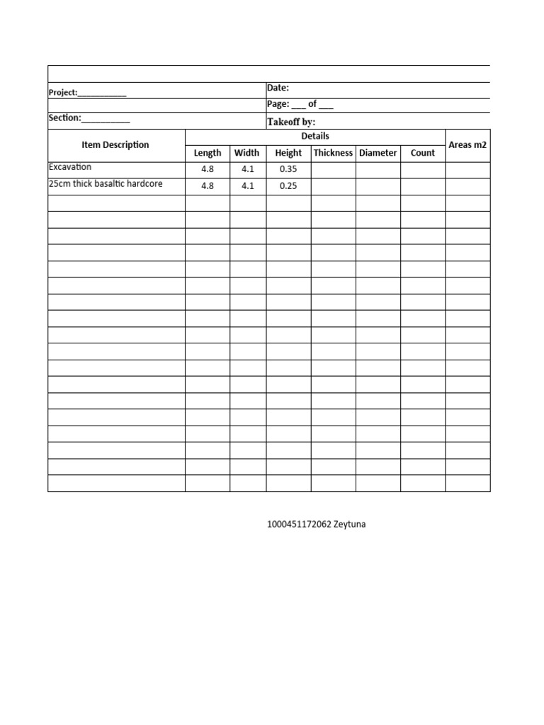 Payment #4 Takeoff-Sheet | PDF | Architectural Elements | Building ...