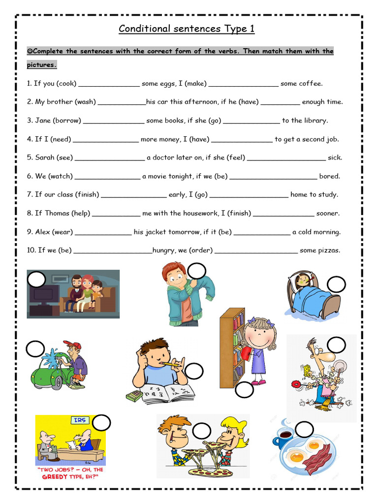conditional-sentences-type-1-worksheet-templates-layouts_125054 | PDF