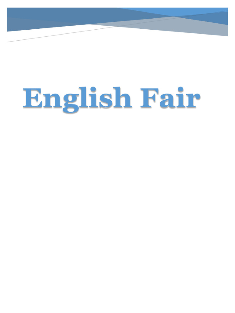 English Fair 1st (Parte 5) | PDF