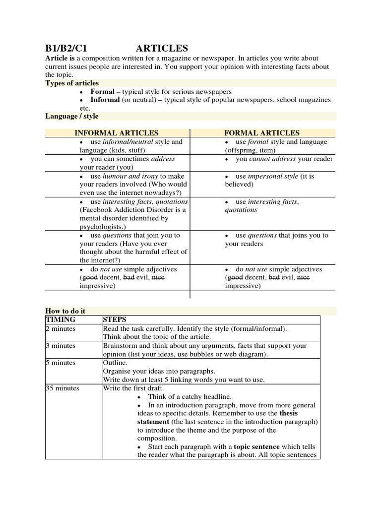 B2 Writing An Article | PDF | Superstitions | Irony