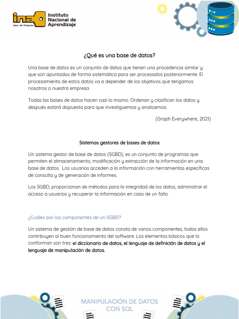 MD Recurso01 GeneralidadesBDv2 | PDF | Bases de datos | Tecnologías de la información