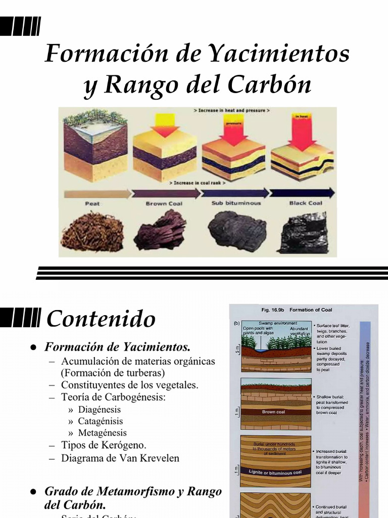 Formación y Tipos de Carbón | PDF | Carbón | Materiales naturales