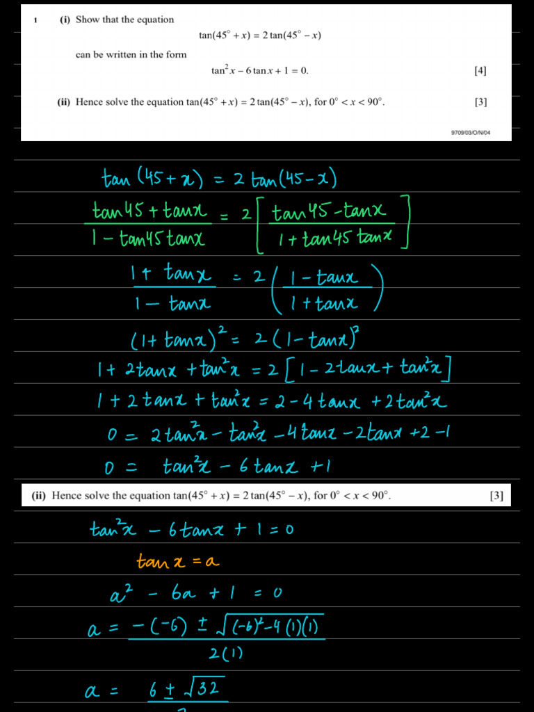 P3 Trigonometry Type 2 Worksheet | PDF