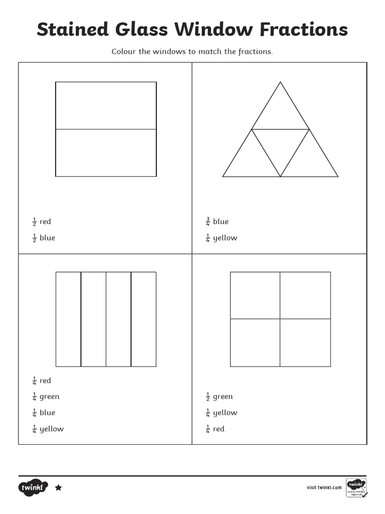 Stained Glass Fractions Activity | PDF | Glasses | Equipment