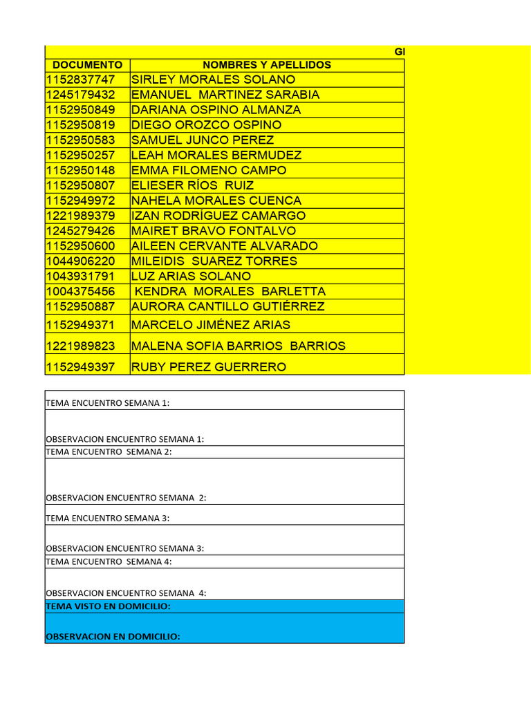 Formato de Formacion 1ra Semana de Marzo | PDF