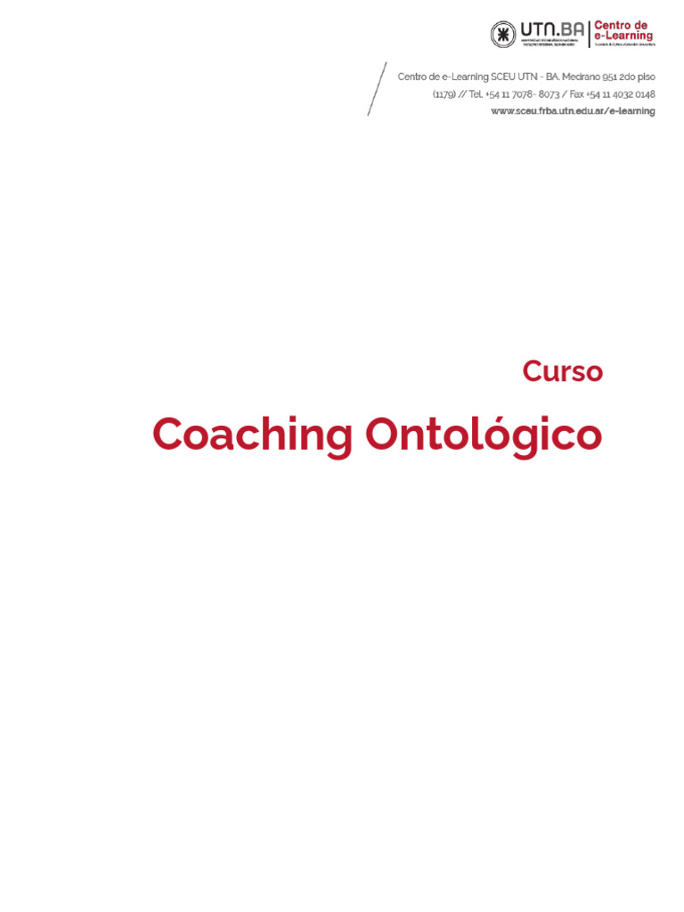 Curso Coaching Ontológico Unidad 4 Pdf Las Emociones Mente