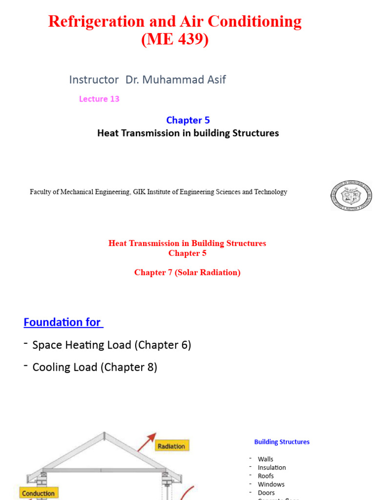 Heat Transmission in Building Structures | PDF