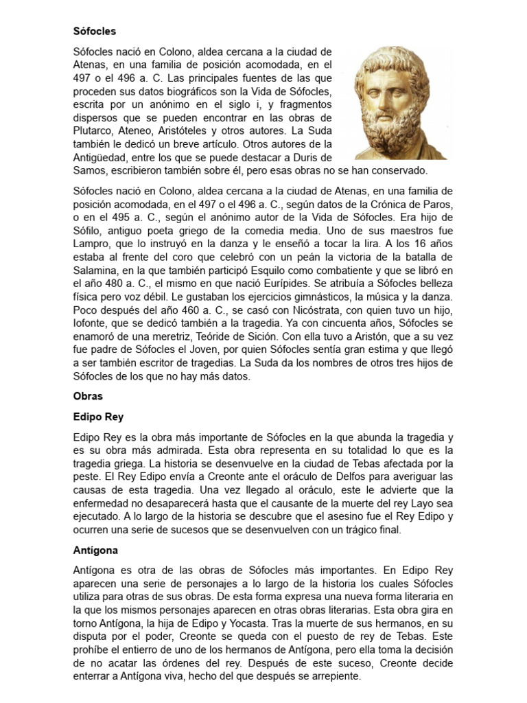 Sófocles | Descargar gratis PDF | Sófocles | Edipo