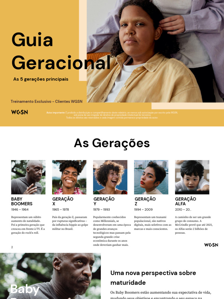 WGSN Generation Cheat Sheet PT | PDF | Millennials (geração Y) | Economia