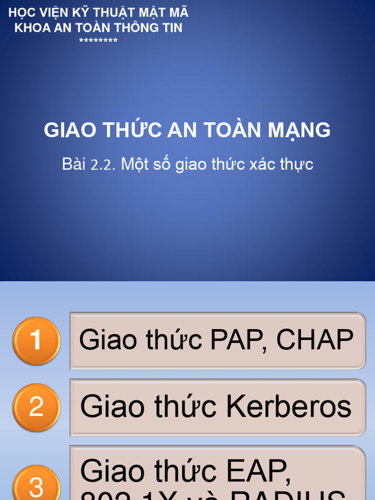 Bài 2.2. Giao TH C Xác TH C | PDF