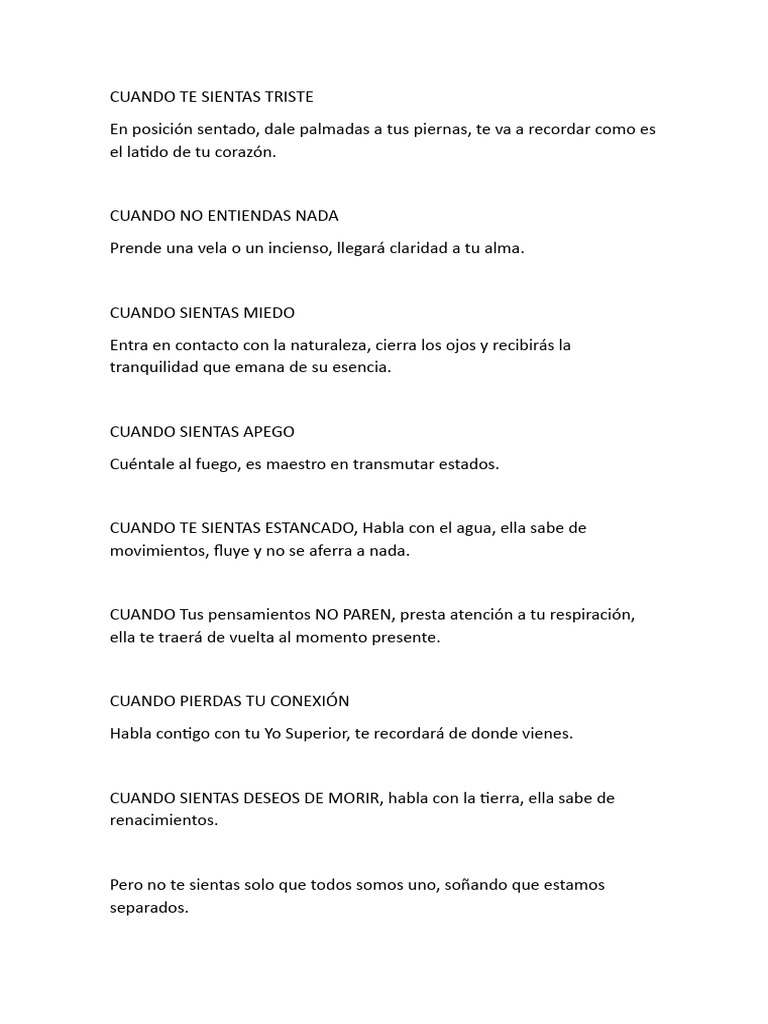 Cuando Te Sientas Triste | PDF