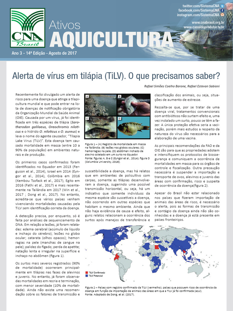 14-Ativos-Aquicultura - VIRUS TILAPIA-AERAÇÃO TAMBAQUI-CAMARÃO | PDF ...