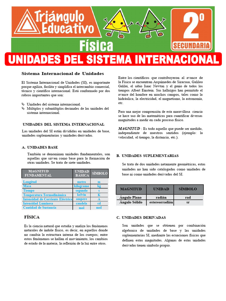 Unidades Del Sistema Internacional | Descargar gratis PDF | Sistema ...