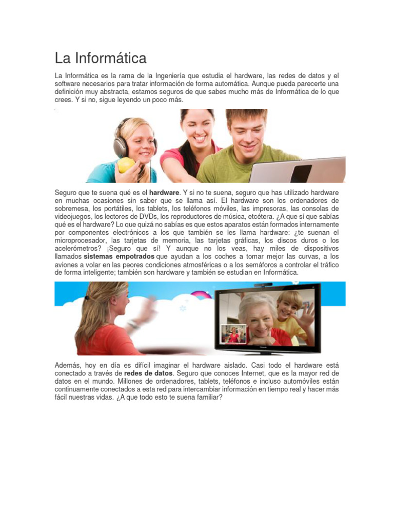 Que Es La Informatica | PDF | Hardware de la computadora | Informática