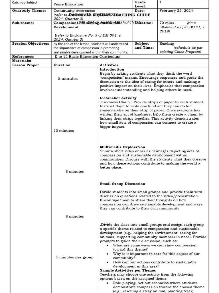 Grade 7 Values Education Teaching Guide | PDF | Parenting | Psychology